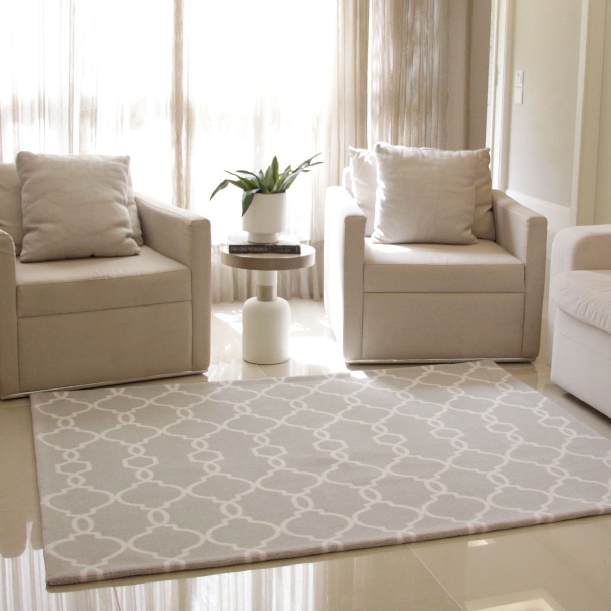 Tapete Sala Escritório Geometrico Chain | Moriah Tapetes