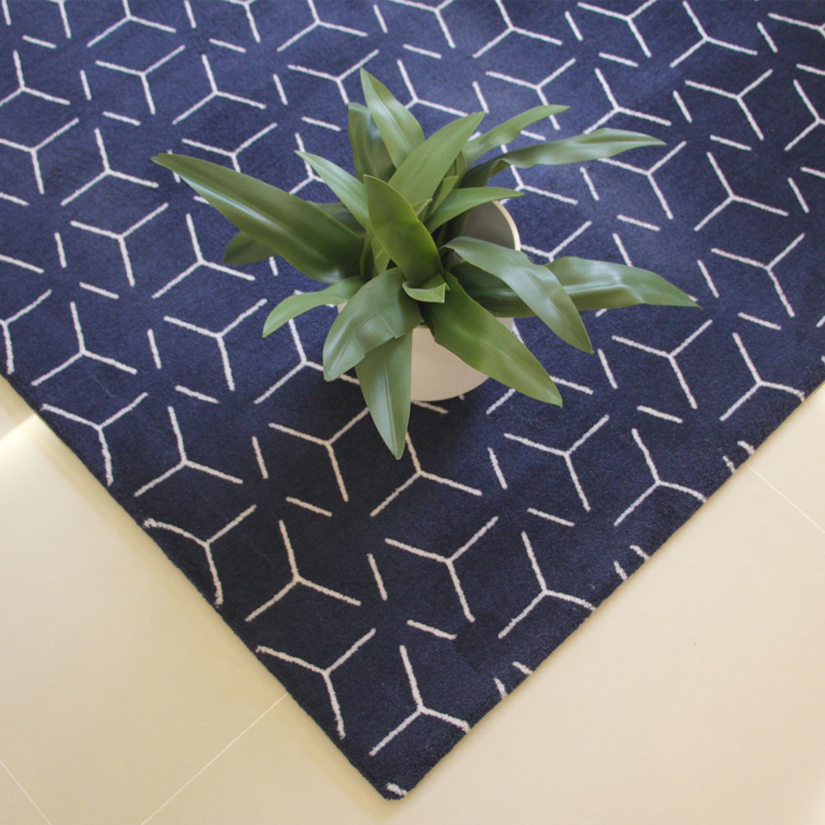 Tapete Sala Escritório Geometrico Cube - 1,50 x 1,95 - Moriah Tapetes