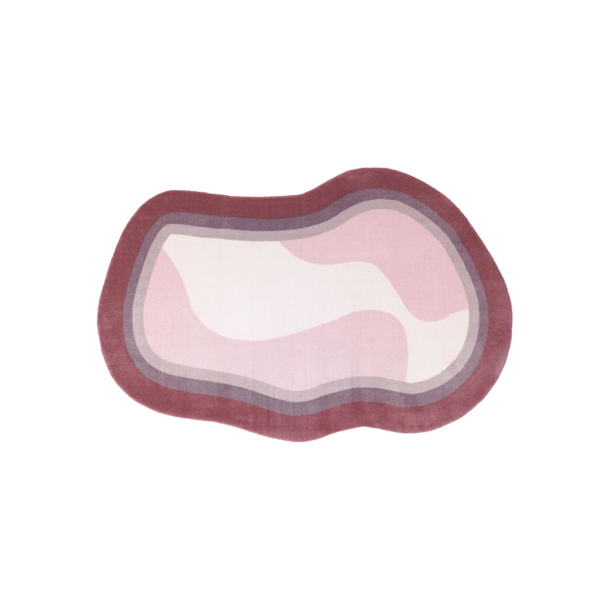 Tapete Sala Orgânico Rocks Rosa e Roxo - Moriah Tapetes